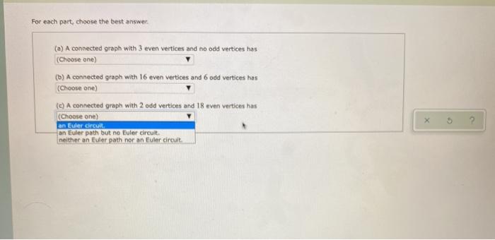 Solved For each part, choose the best answer. (a) A | Chegg.com