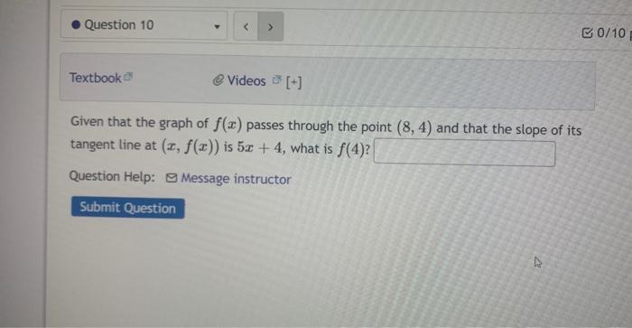 Solved Given that the graph of f(x) passes through the point | Chegg.com