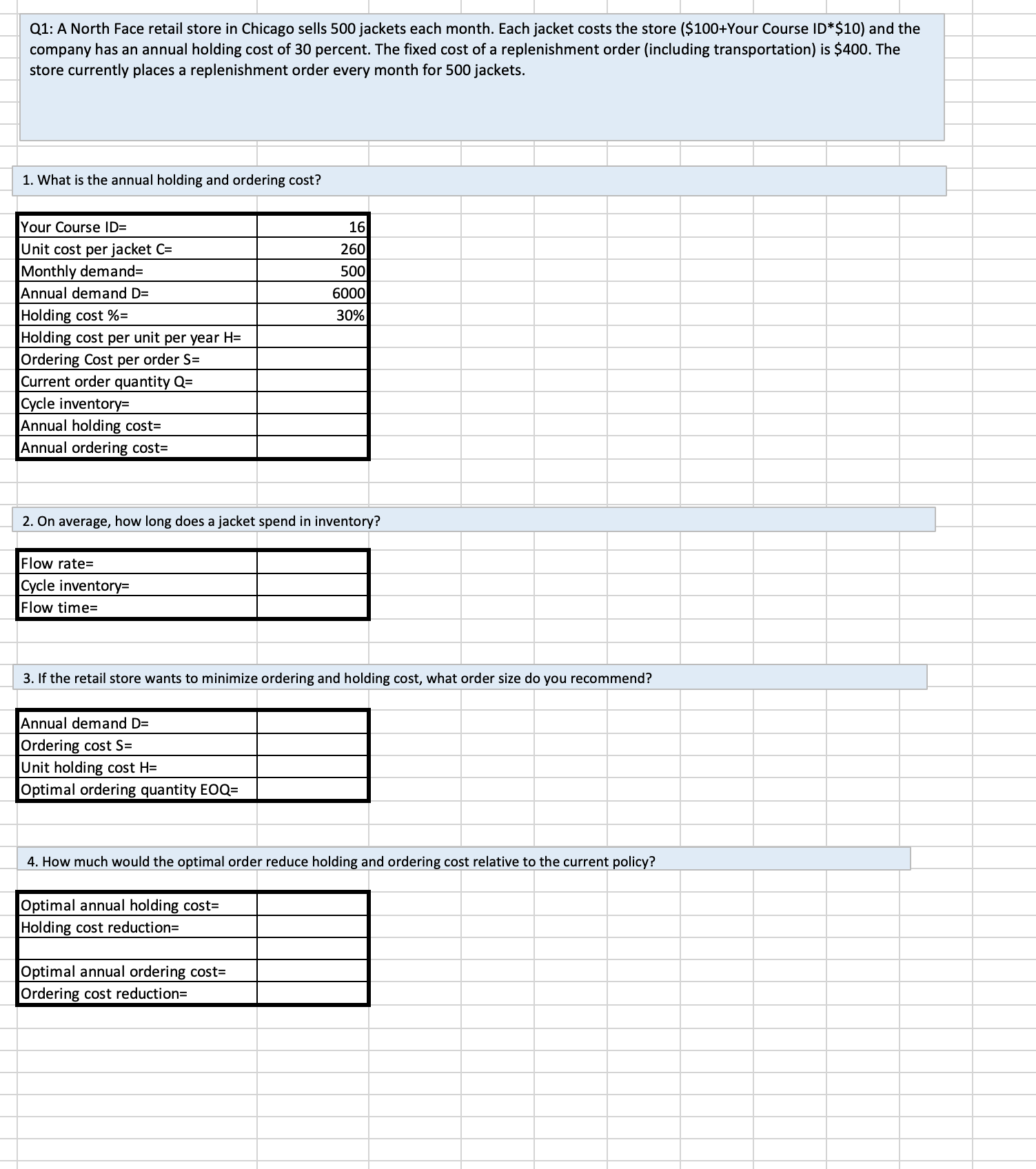 Solved Please submit answer using "FORMULATEXT" in excel. | Chegg.com