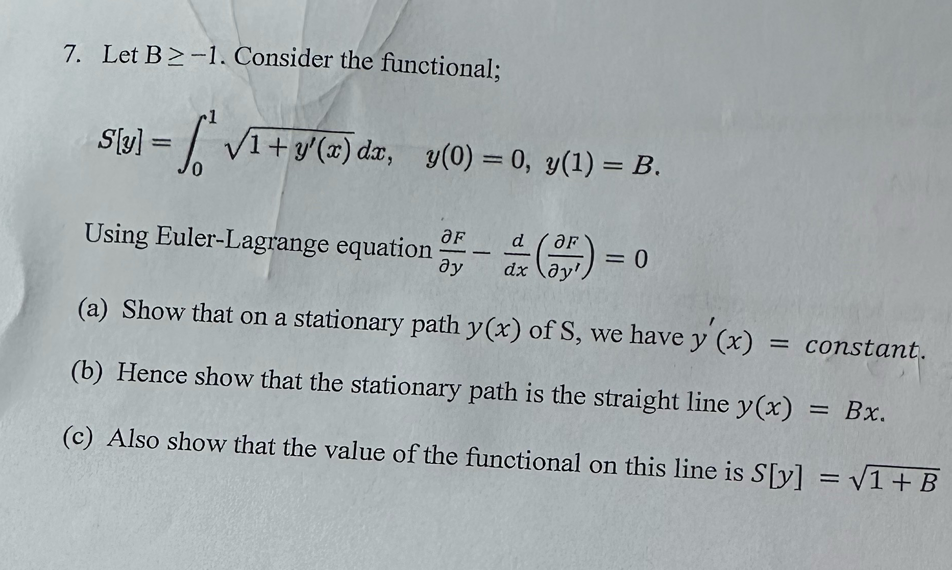 Solved Let B≥-1. ﻿Consider the | Chegg.com