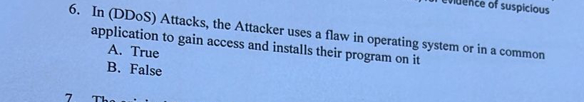 Solved In (DDoS) ﻿Attacks, the Attacker uses a flaw in | Chegg.com