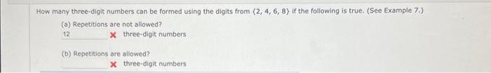 Solved How many three-digit numbers can be formed using the | Chegg.com