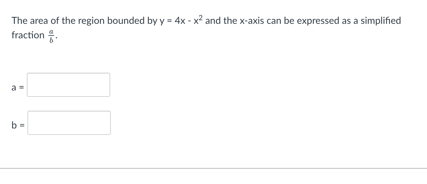 The area of the region bounded by y=4x-x2 ﻿and the | Chegg.com