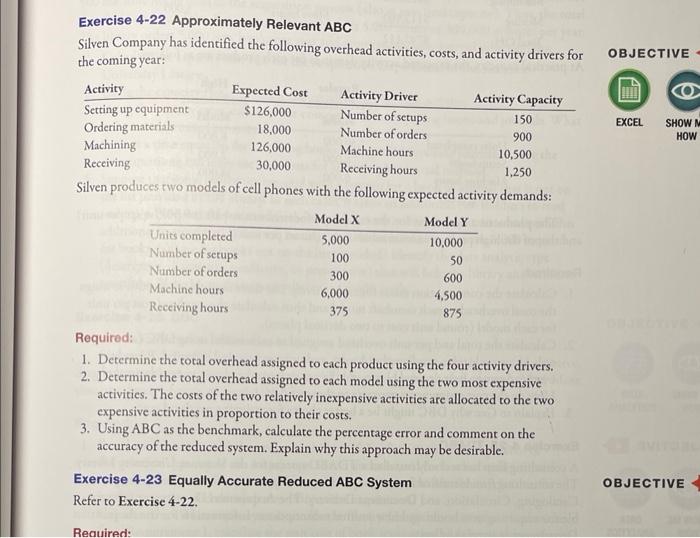 Solved Exercise 4-22 Approximately Relevant ABC Silven | Chegg.com