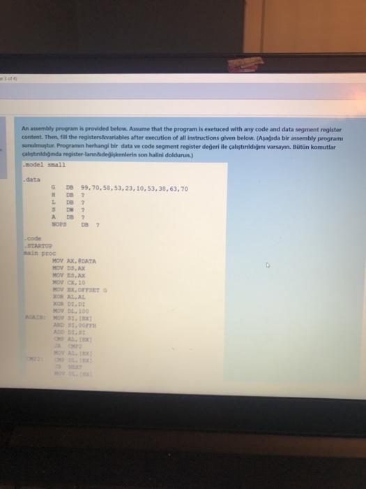 Solved Subject is : microprocessor 8086 Please solve by Emu | Chegg.com