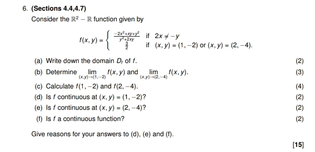 Solved (Sections 4.4,4.7)Consider the R2-R ﻿function given | Chegg.com