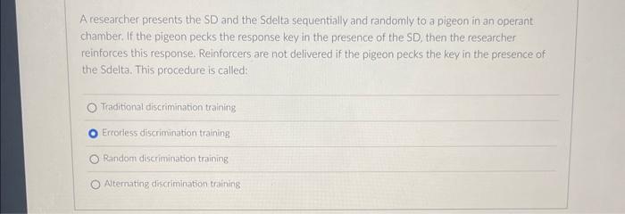 Solved A researcher presents the SD and the Sdelta | Chegg.com