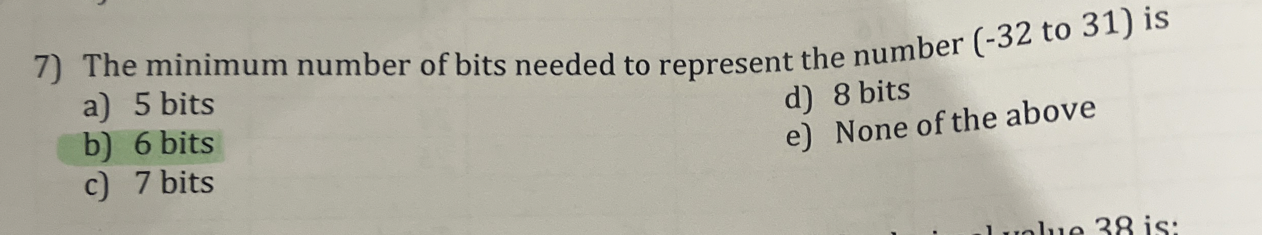 High Quality SOLUTION The minimum number of bits needed to represent the | Chegg.com