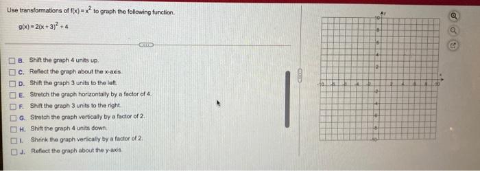 Solved Use transformations of f(x) = x* to graph the | Chegg.com