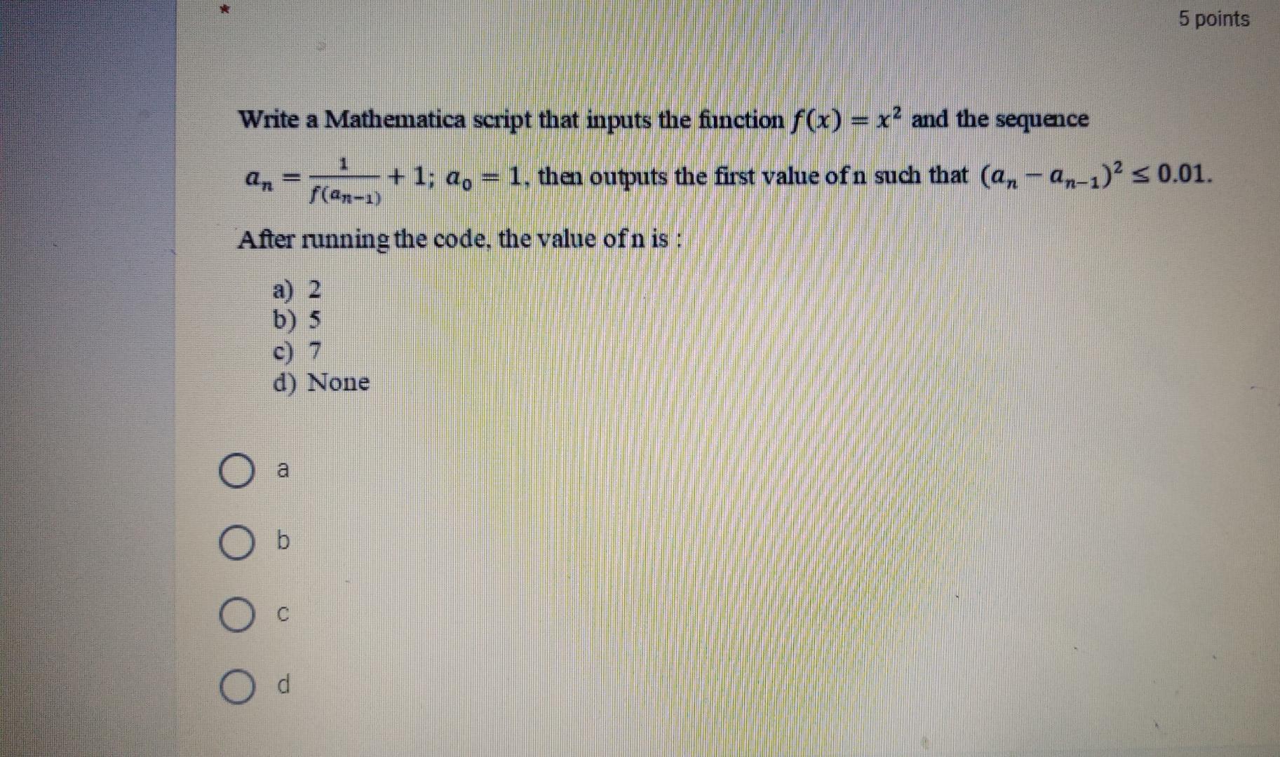 Solved 5 Points Write A Mathematica Script That Inputs The 5864
