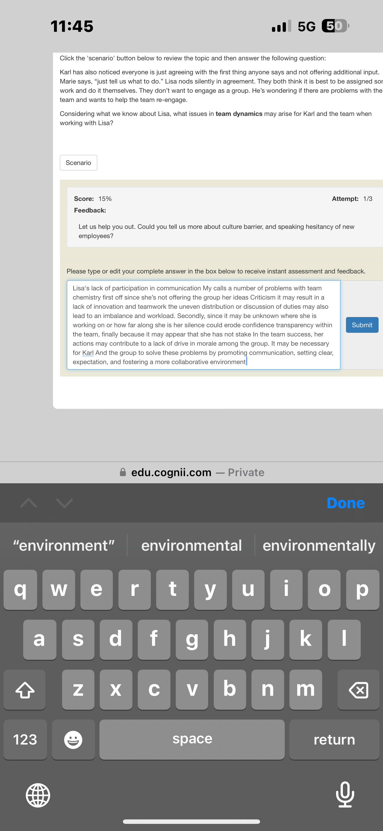 Solved Click the 'scenario' button below to review the topic | Chegg.com