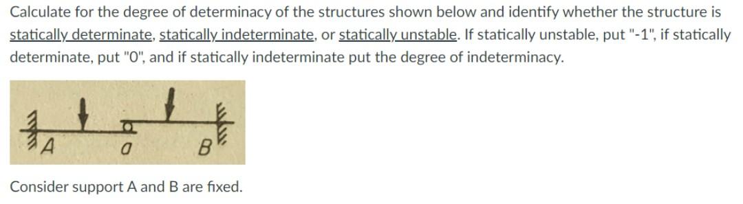Solved ASAP 7 & 8 Calculate for the degree of determinacy of | Chegg.com