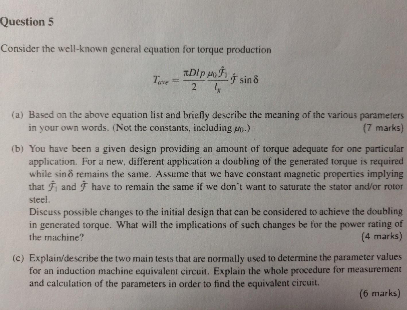 Solved Consider the well-known general equation for torque | Chegg.com