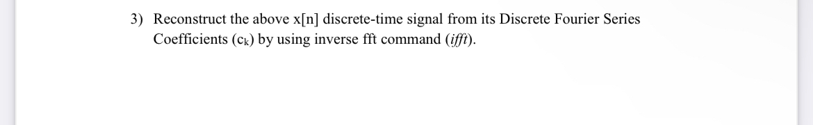 Solved Reconstruct the above x[n] ﻿discrete-time signal from | Chegg.com