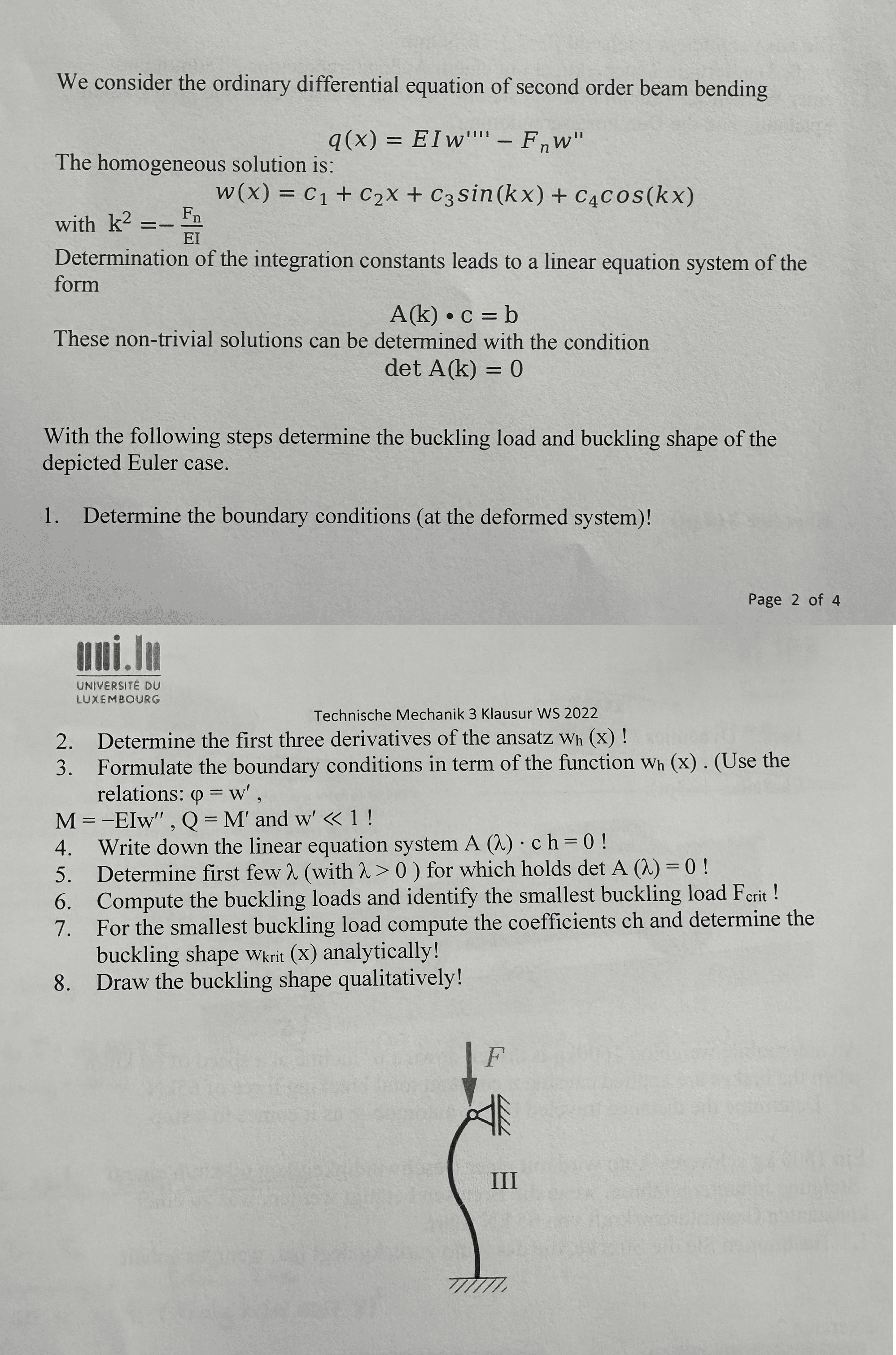 Solved Determine the first three derivatives of the ansatz | Chegg.com