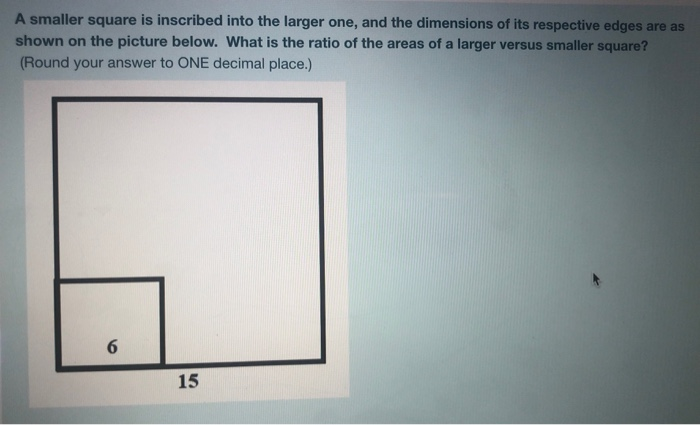 Solved A smaller square is inscribed into the larger one, | Chegg.com