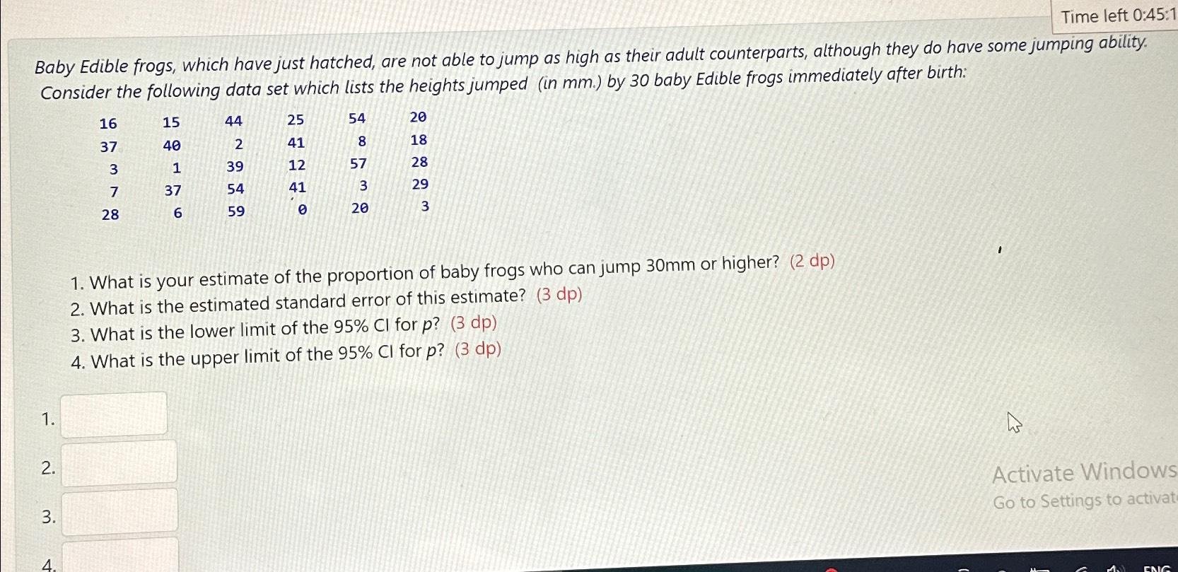 Solved Baby Edible frogs, which have just hatched, are not | Chegg.com