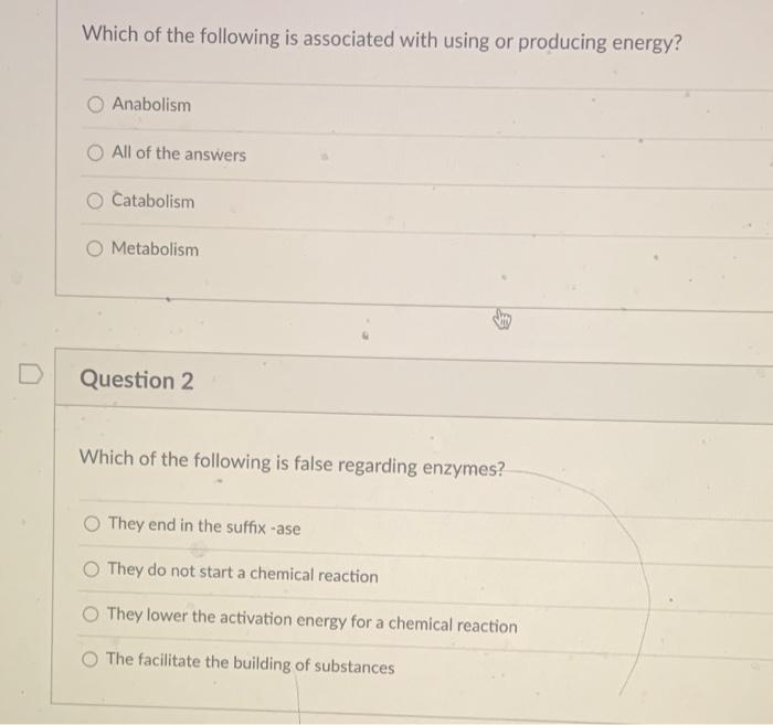 Solved Which of the following is associated with using or | Chegg.com