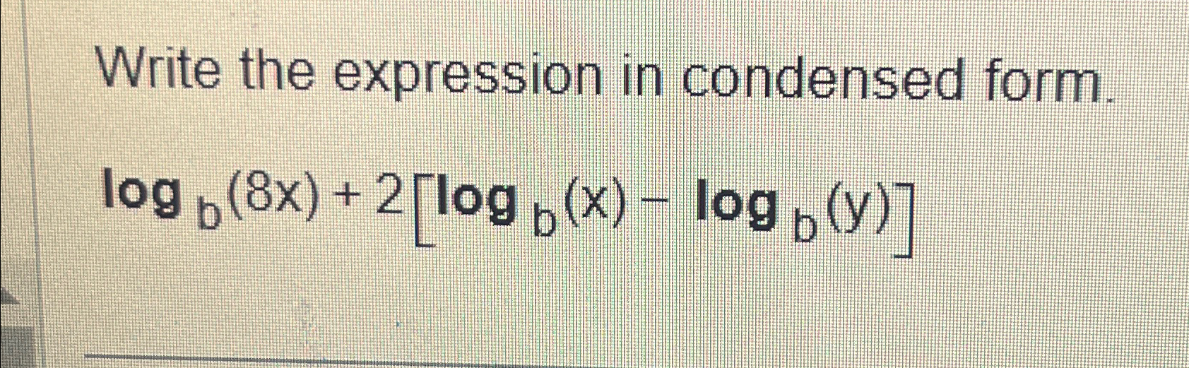 Solved Write the expression in condensed | Chegg.com