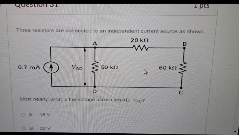 Solved Three resistors are connected to an independent | Chegg.com