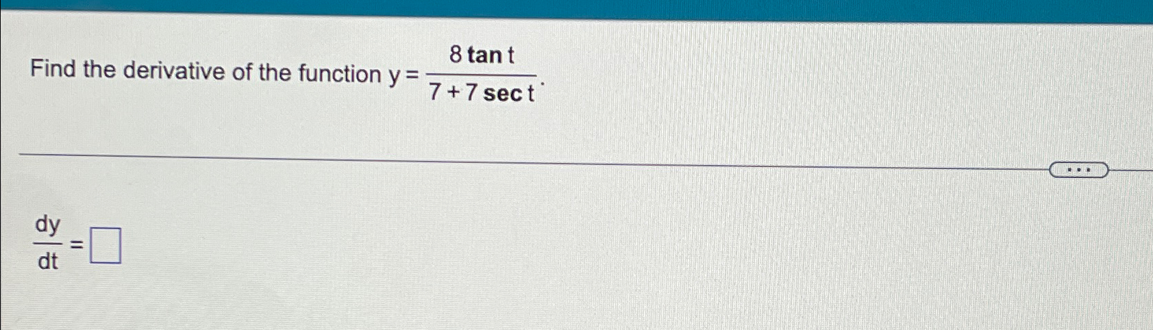 Solved Find the derivative of the function | Chegg.com