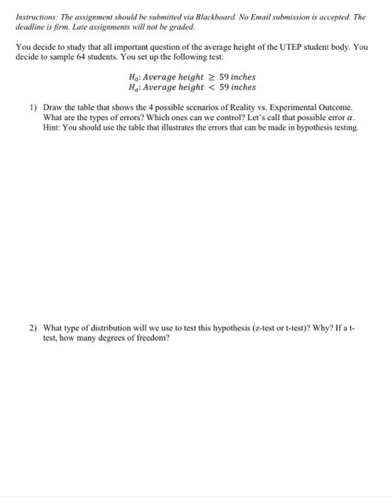 Solved Instructions: The assignment should be submitted via | Chegg.com