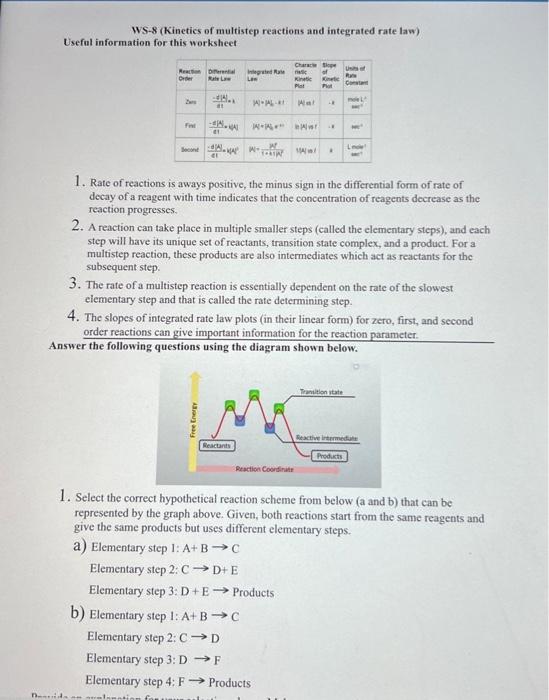 Solved 3. The rate constant for the rate-determining step is | Chegg.com