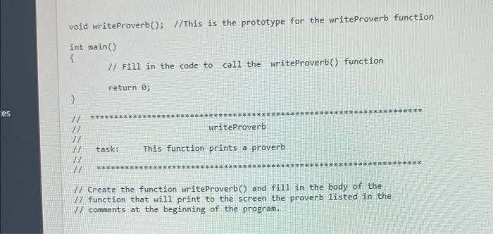 Solved 1/ This program prints the proverb 11 "Now is the | Chegg.com