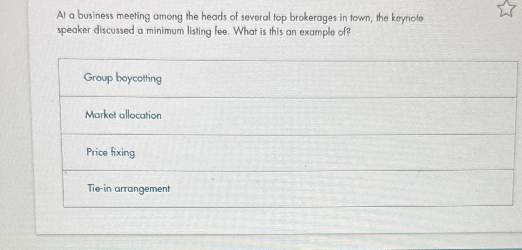 Solved At a business meeting among the heads of several top | Chegg.com