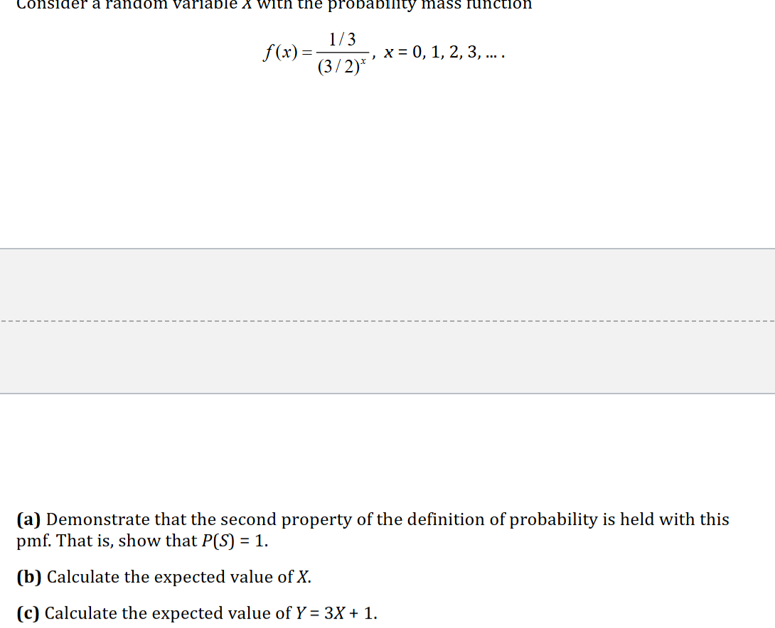 Solved Consider a random variable X with the probability | Chegg.com