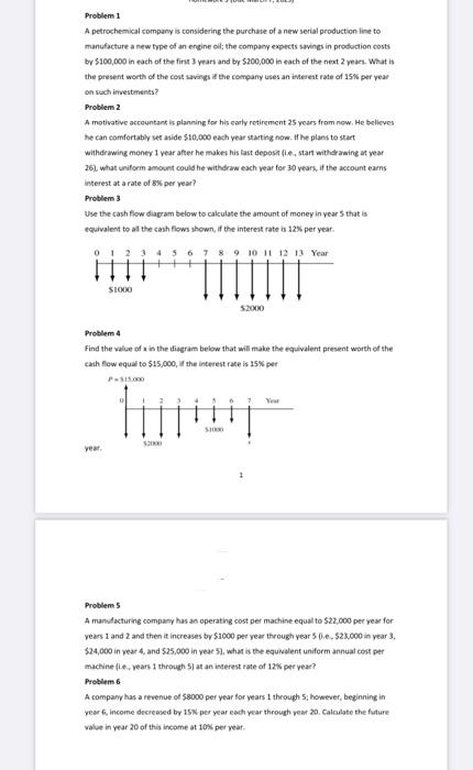 Engineering Economy please solve all the problems | Chegg.com
