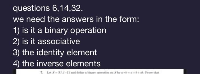 Solved questions 6,14,32. we need the answers in the form: | Chegg.com