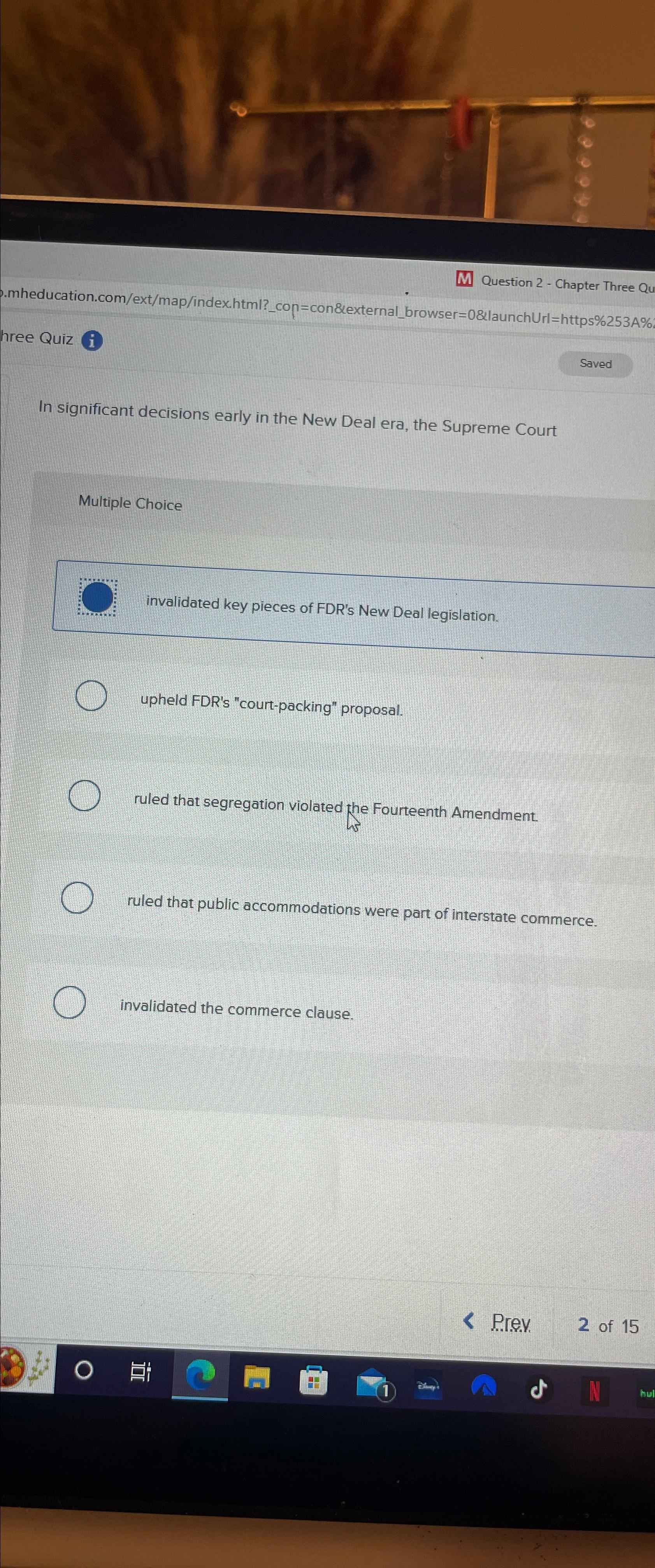 Solved Multiple Choiceinvalidated key pieces of FDR's New | Chegg.com