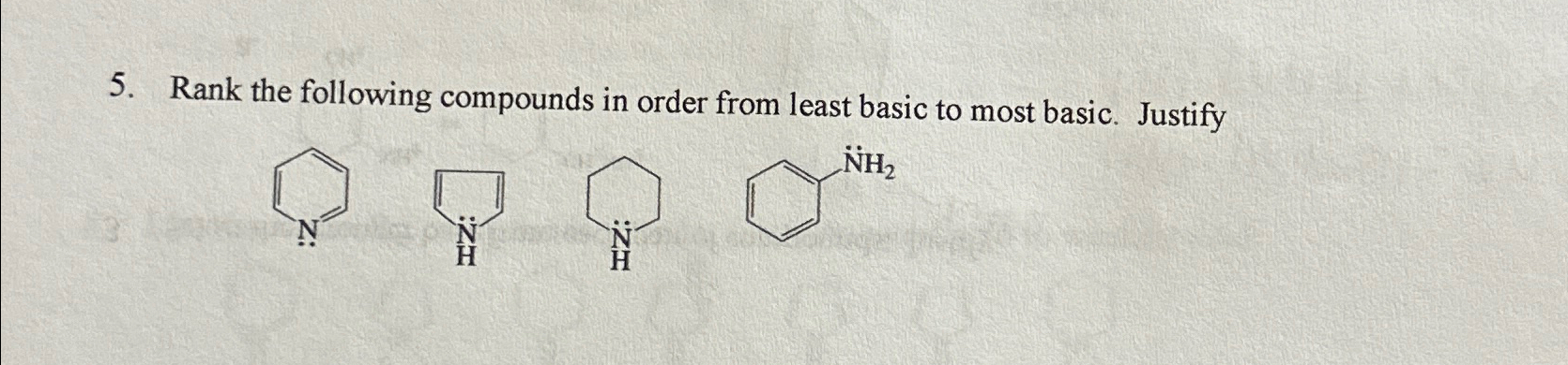 Solved Rank the following compounds in order from least | Chegg.com
