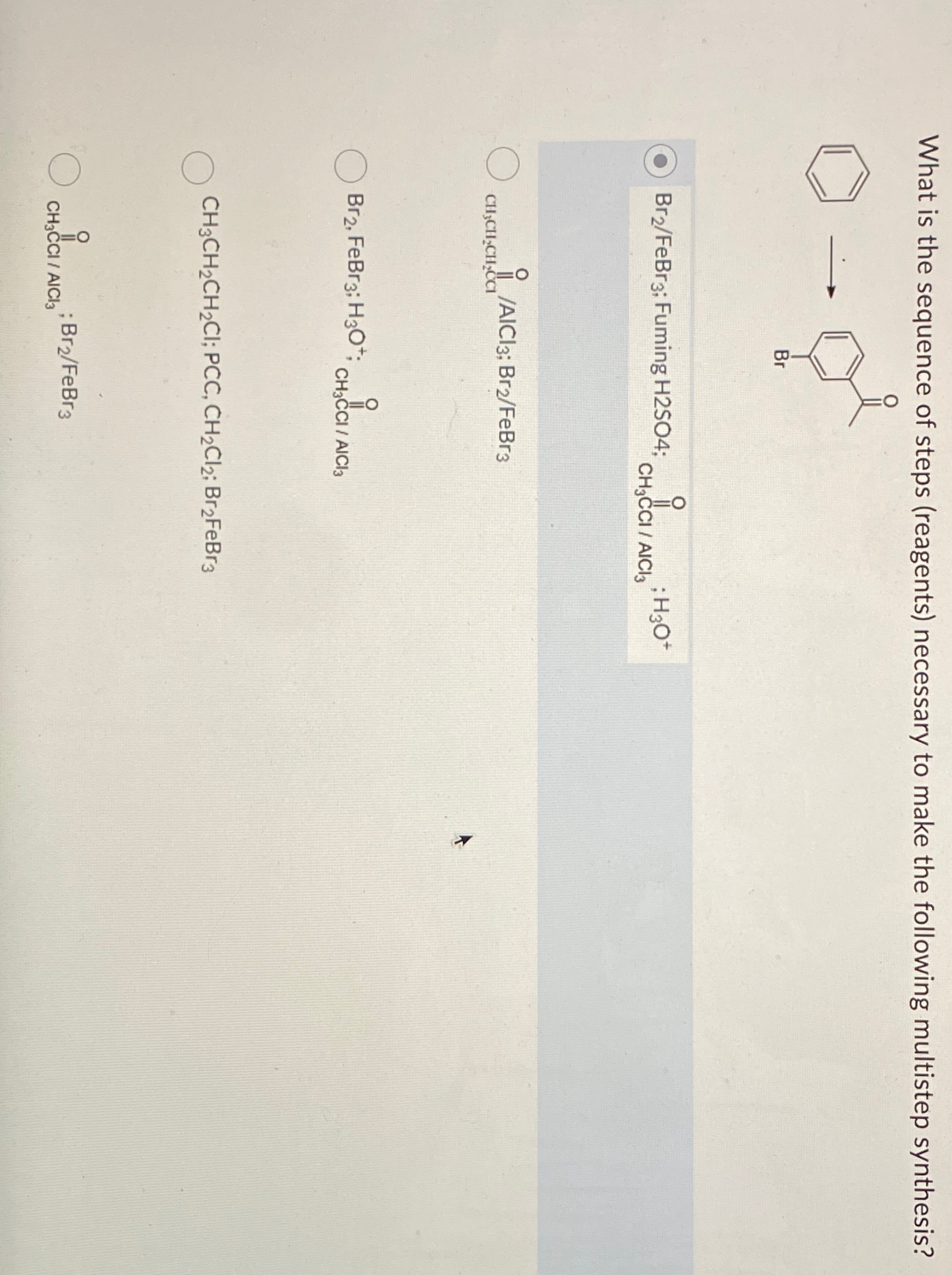Solved What is the sequence of steps (reagents) ﻿necessary | Chegg.com