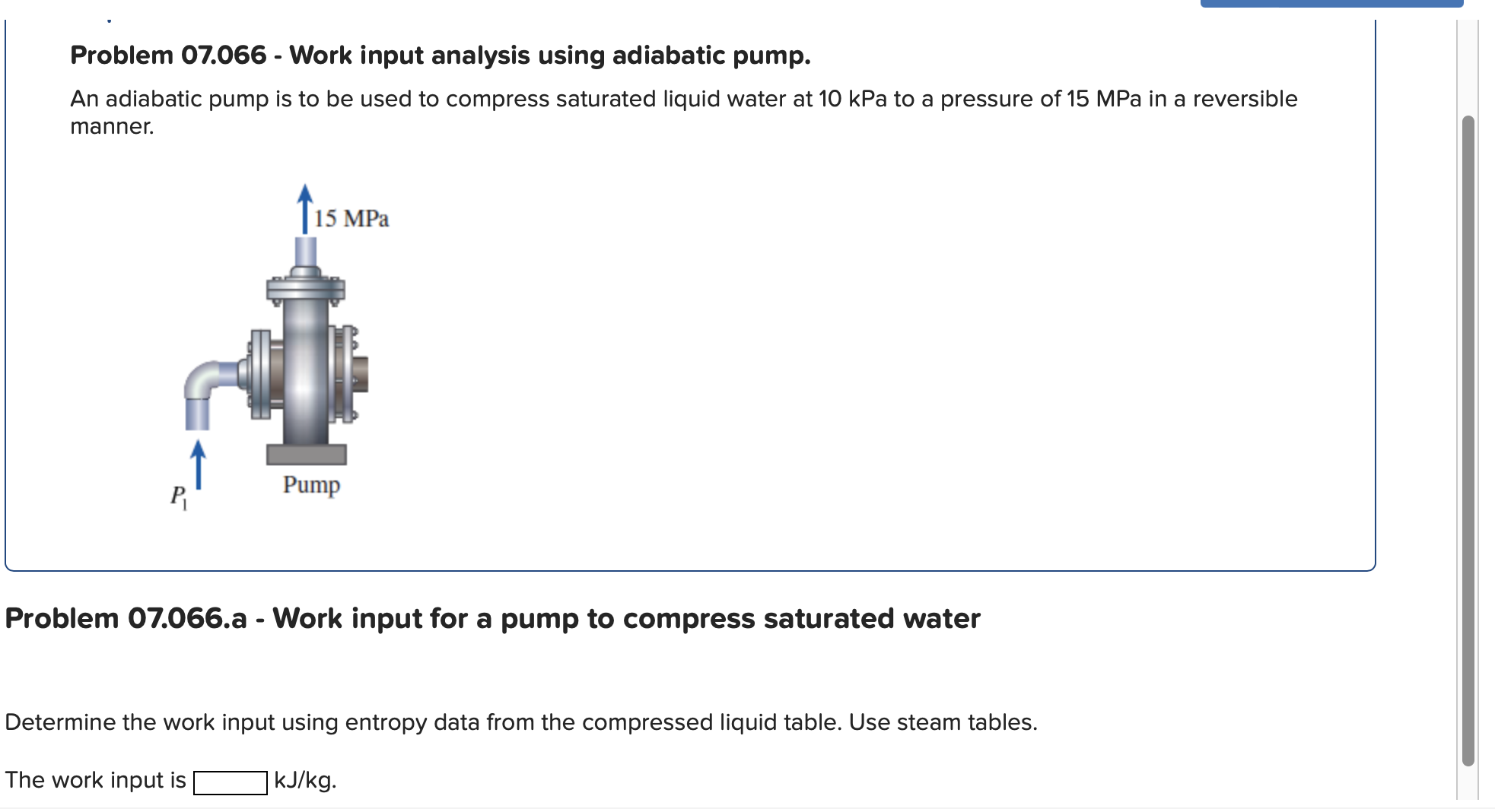 Solved Problem 07.066 - ﻿Work input analysis using adiabatic | Chegg.com