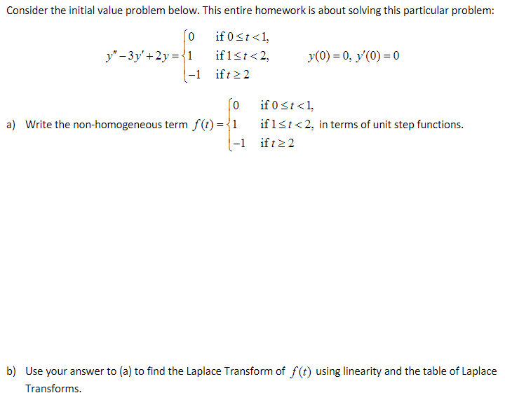 Solved Consider the initial value problem below. This entire | Chegg.com