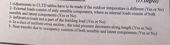 Solved 1-Adjustments to CLTD tables have to be made if the | Chegg.com