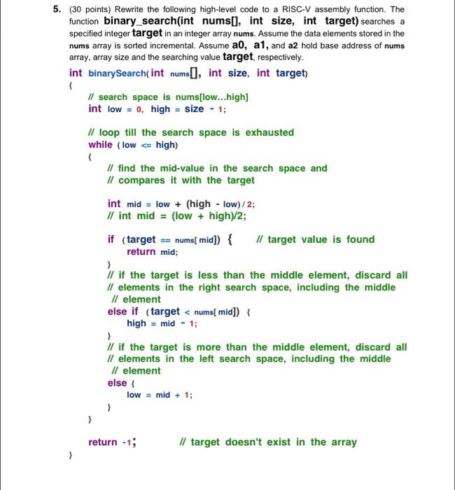 Solved points) Rewrite the following high-level code to a | Chegg.com