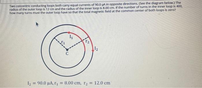 Solved Two concentric conducting loops both carry equal | Chegg.com