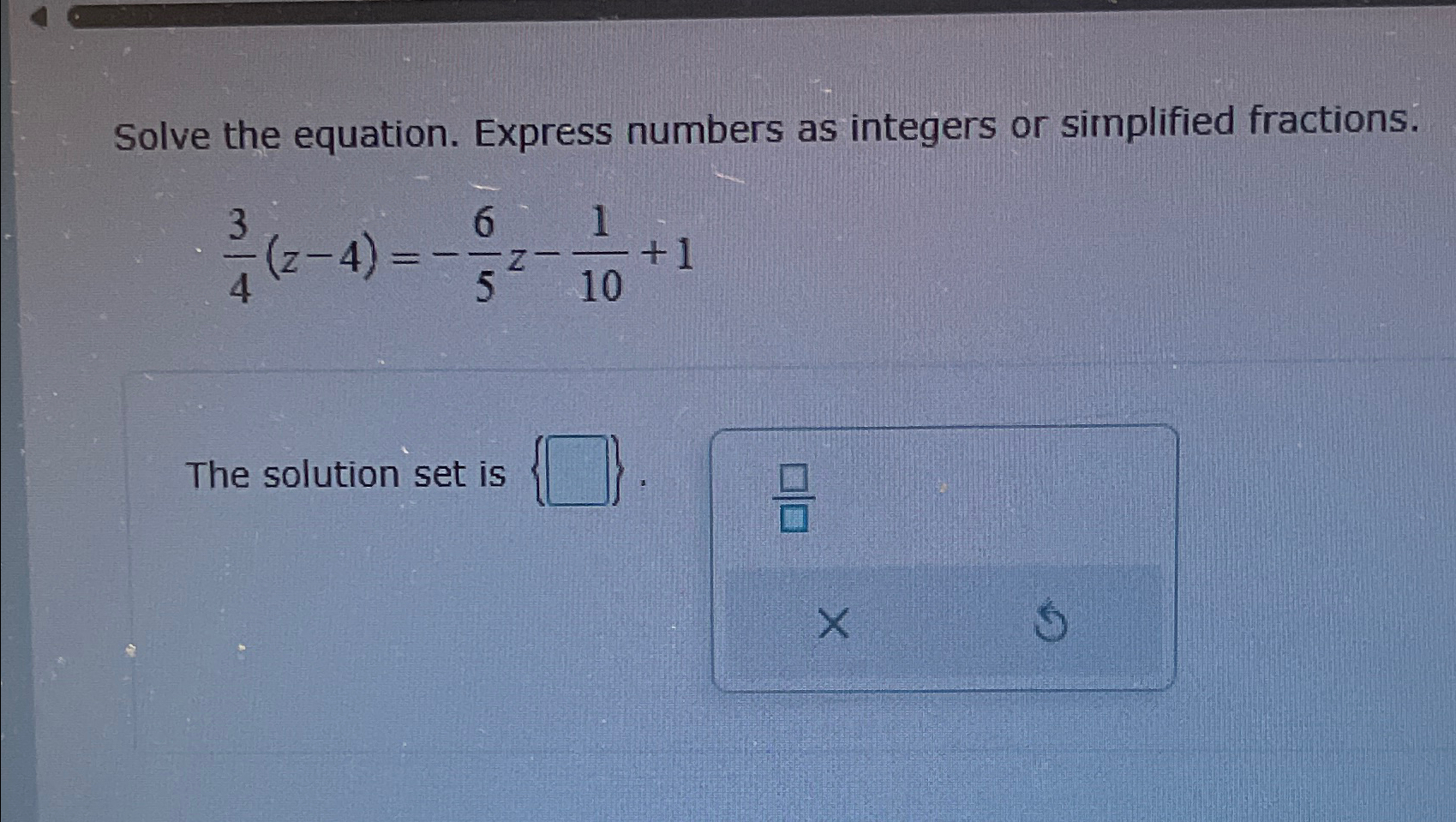 Solved Solve the equation. Express numbers as integers or | Chegg.com