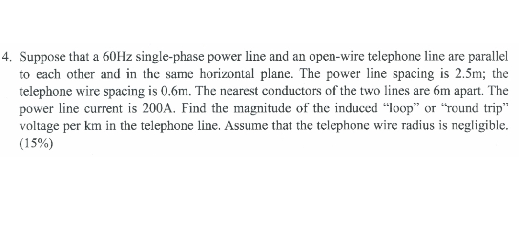 Suppose that a 60Hz ﻿single-phase power line and an | Chegg.com