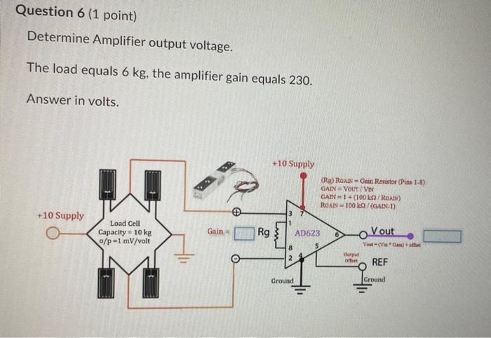 Solved Determine Amplifier output voltage. The load equals 6 | Chegg.com