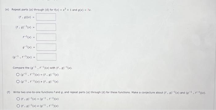 Consider The Functions F X 4x And G X X 5 A Find