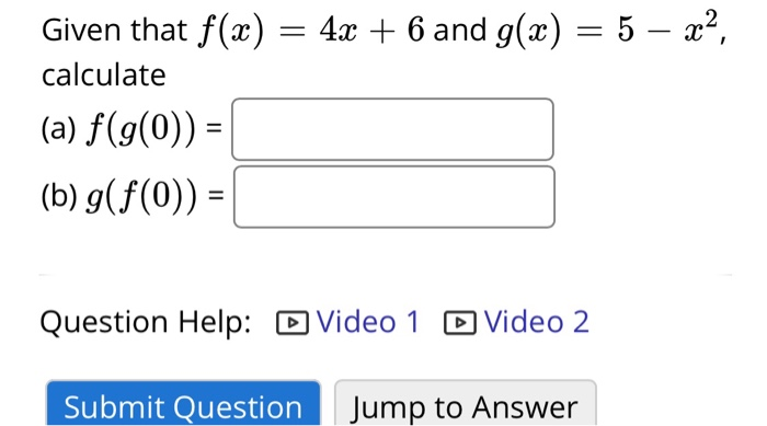Solved Let f(x) = 4x + 3 and g(x) = 5x2 + 2x. After | Chegg.com