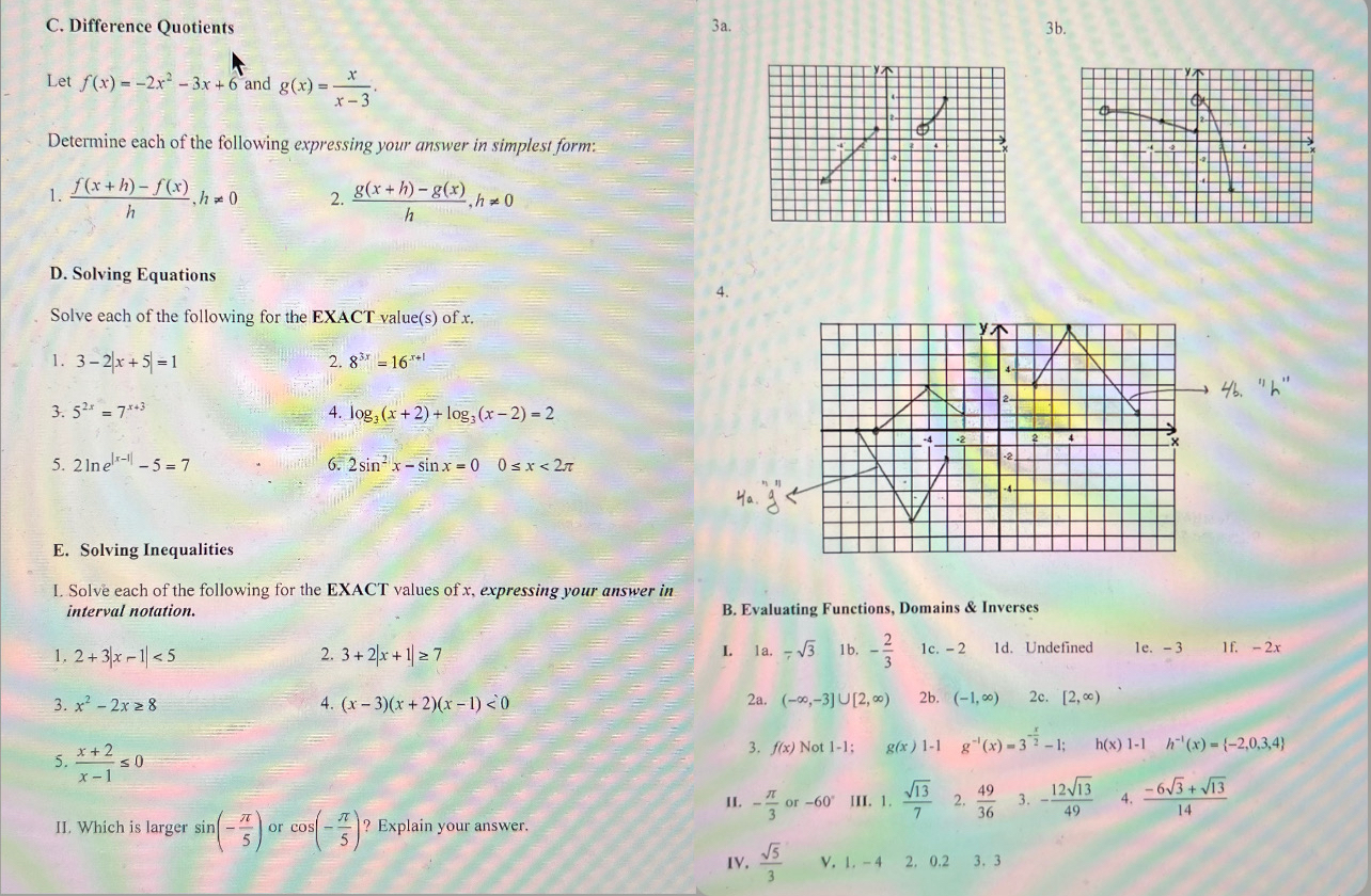 Solved C ﻿difference Quotientslet F X 2x2 3x 6 ﻿and