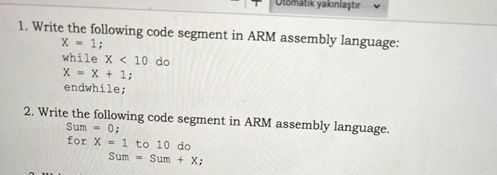 Solved How to write these code with arm keil software and | Chegg.com