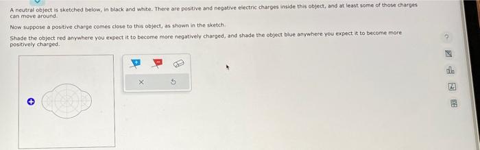 Solved A neutral object is sketched below, in black and | Chegg.com