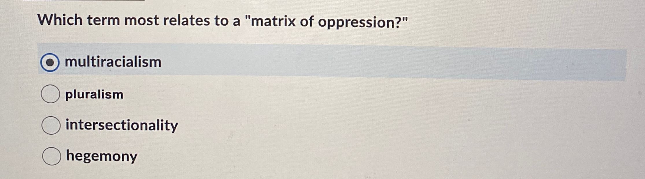 Solved Which term most relates to a "matrix of | Chegg.com