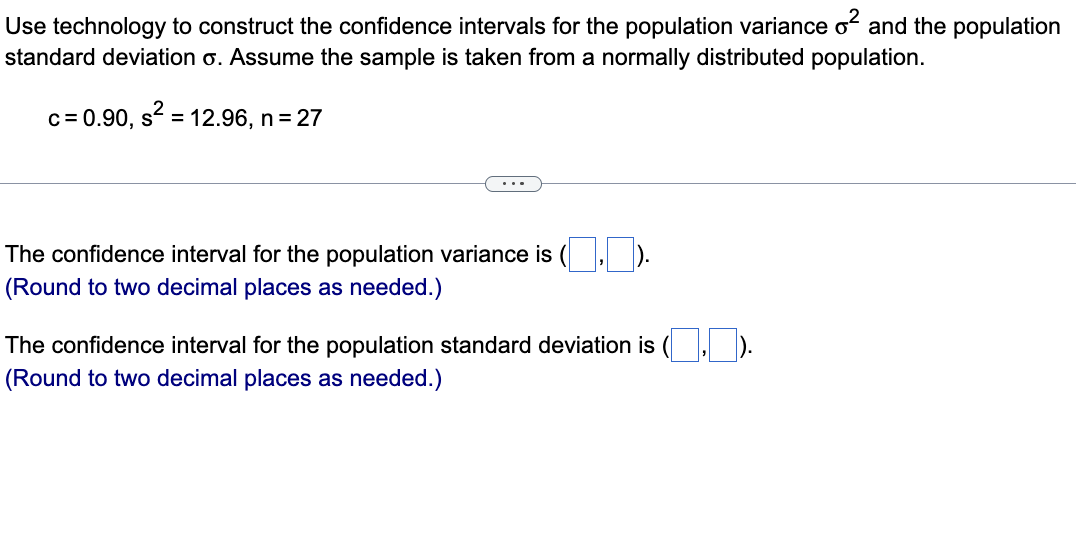 Solved Use technology to construct the confidence intervals | Chegg.com